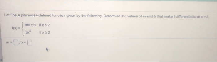 Solved Let f be a piecewise-defined function given by the | Chegg.com