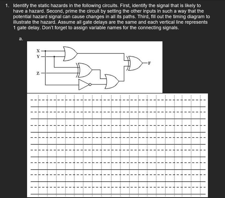 Solved Identify the static hazards in the following | Chegg.com