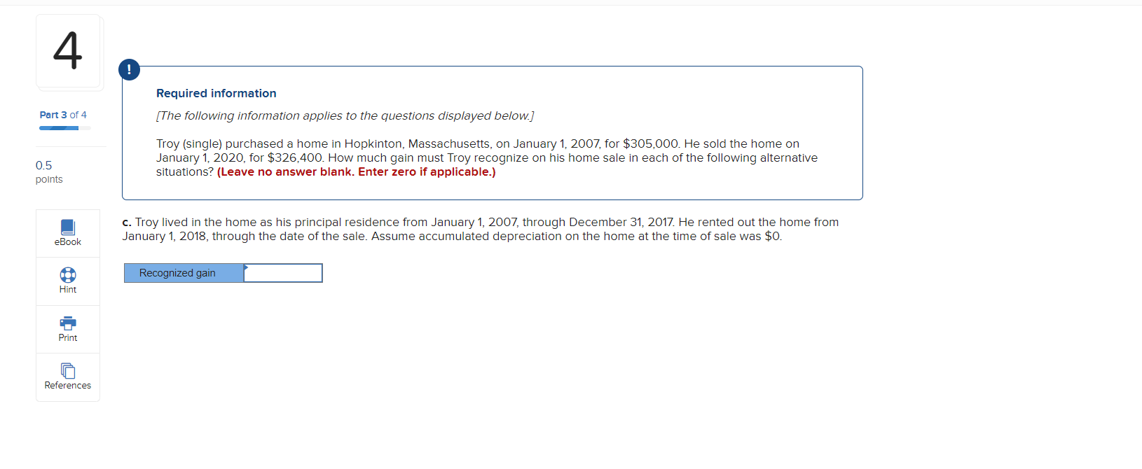 Solved 4 Required information Part 3 of 4 [The following | Chegg.com Solved 4 Required information Part 3 of 4 [The following | Chegg.com