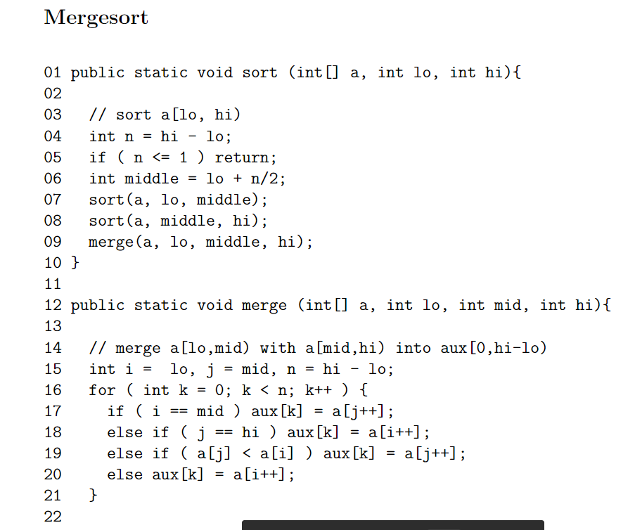 Solved Problem 4 - Mergesort List the resulting array after | Chegg.com