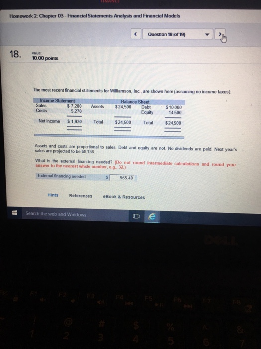 Solved Homework 2: Chapter 03-Financial statements Analysis | Chegg.com