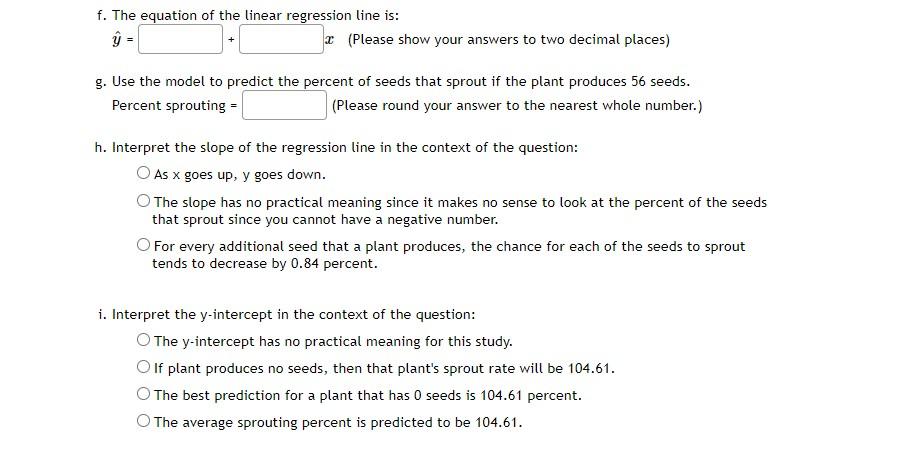 Solved Week 14: Chapter 12 - Linear Regression Score: 3/18 | Chegg.com