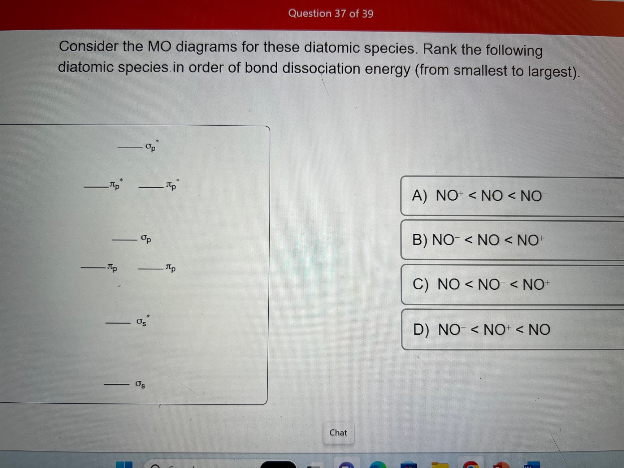 Solved Consider the MO diagrams for these diatomic species. | Chegg.com