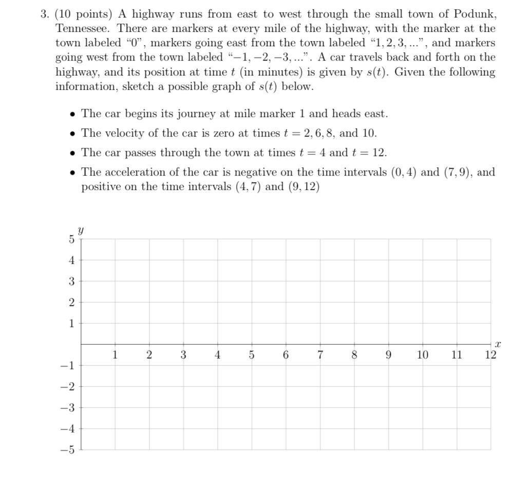 3. (10 points) A highway runs from east to west | Chegg.com