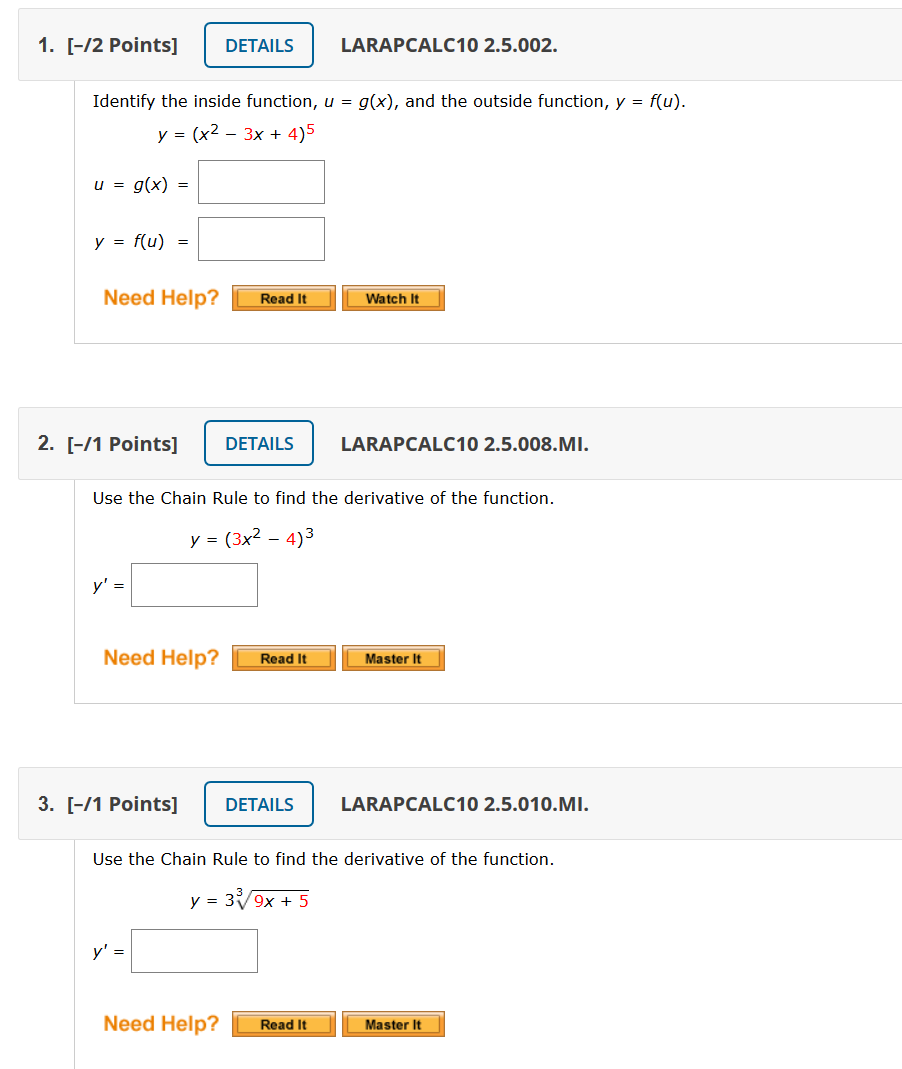 Solved 1. [-12 Points] DETAILS LARAPCALC10 2.5.002. Identify | Chegg.com