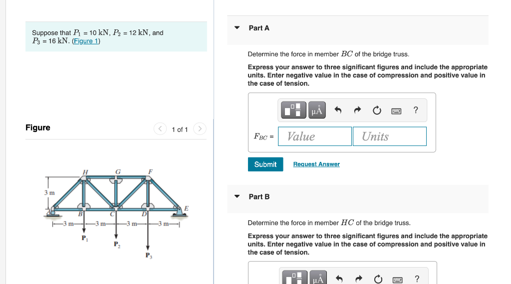 Solved Suppose that P1=10kN,P2=12kN, and P3=16kN. (Figure 1) | Chegg.com