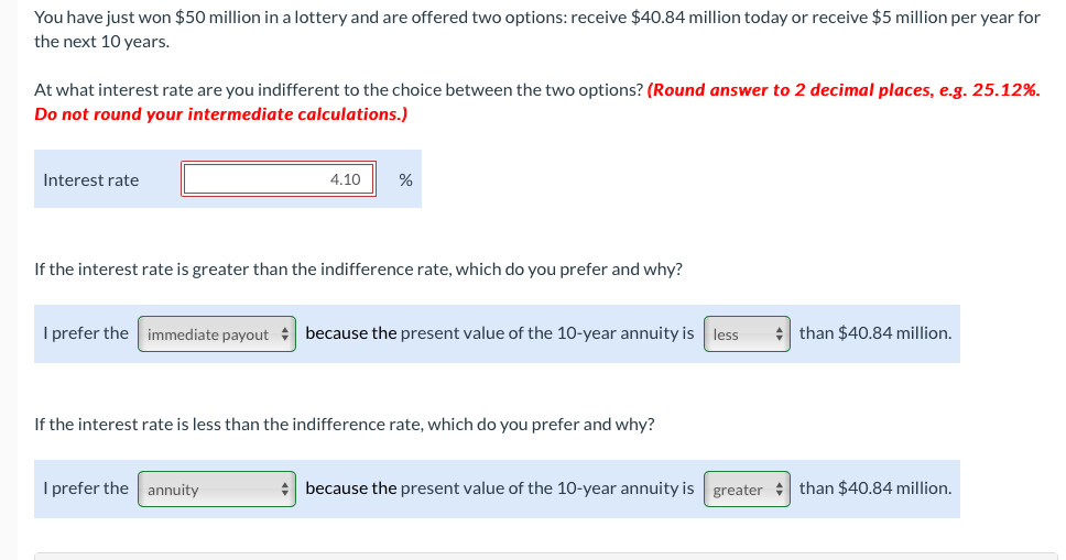 Solved You have just won $50 million in a lottery and are | Chegg.com