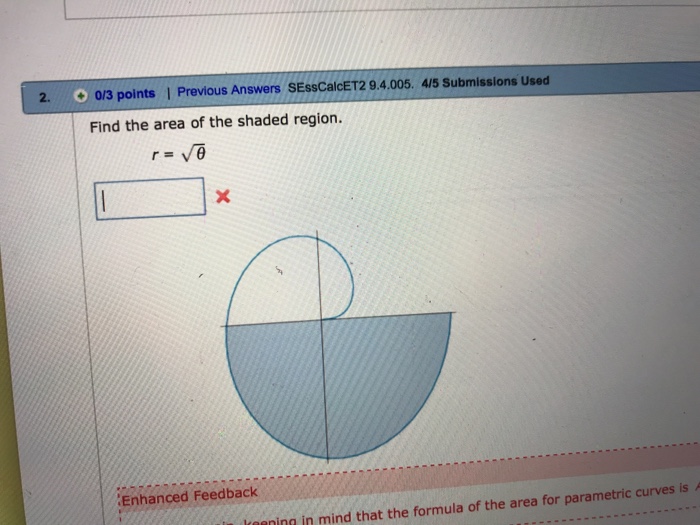 Solved 2. O 0/3 points | Previous Answers SEssCalcET2 | Chegg.com