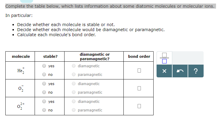 Solved Complete the table below, which lists information | Chegg.com