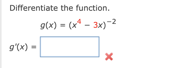 Solved Differentiate the function.h(x) = | Chegg.com