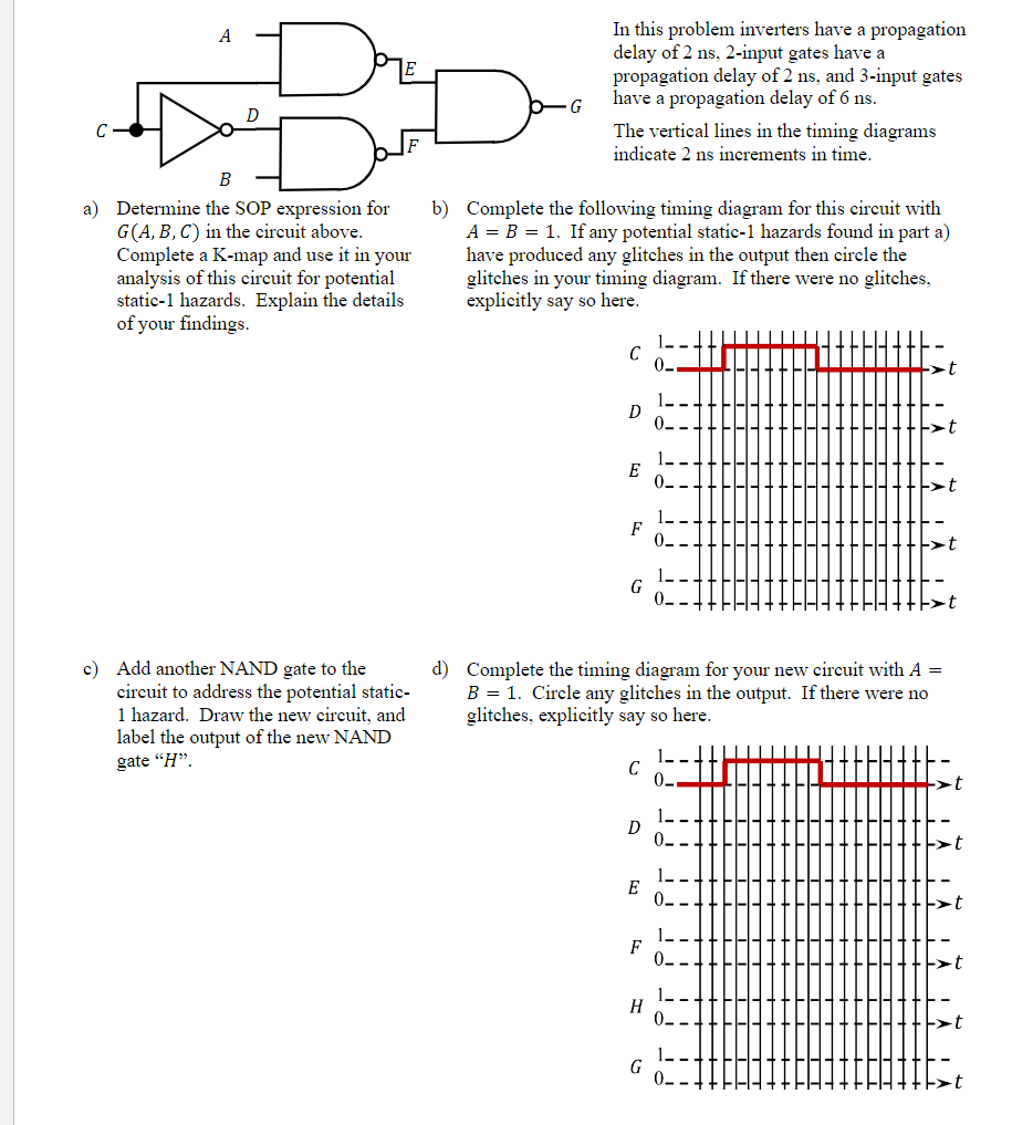 Solved In this problem inverters have a propagation delay of | Chegg.com