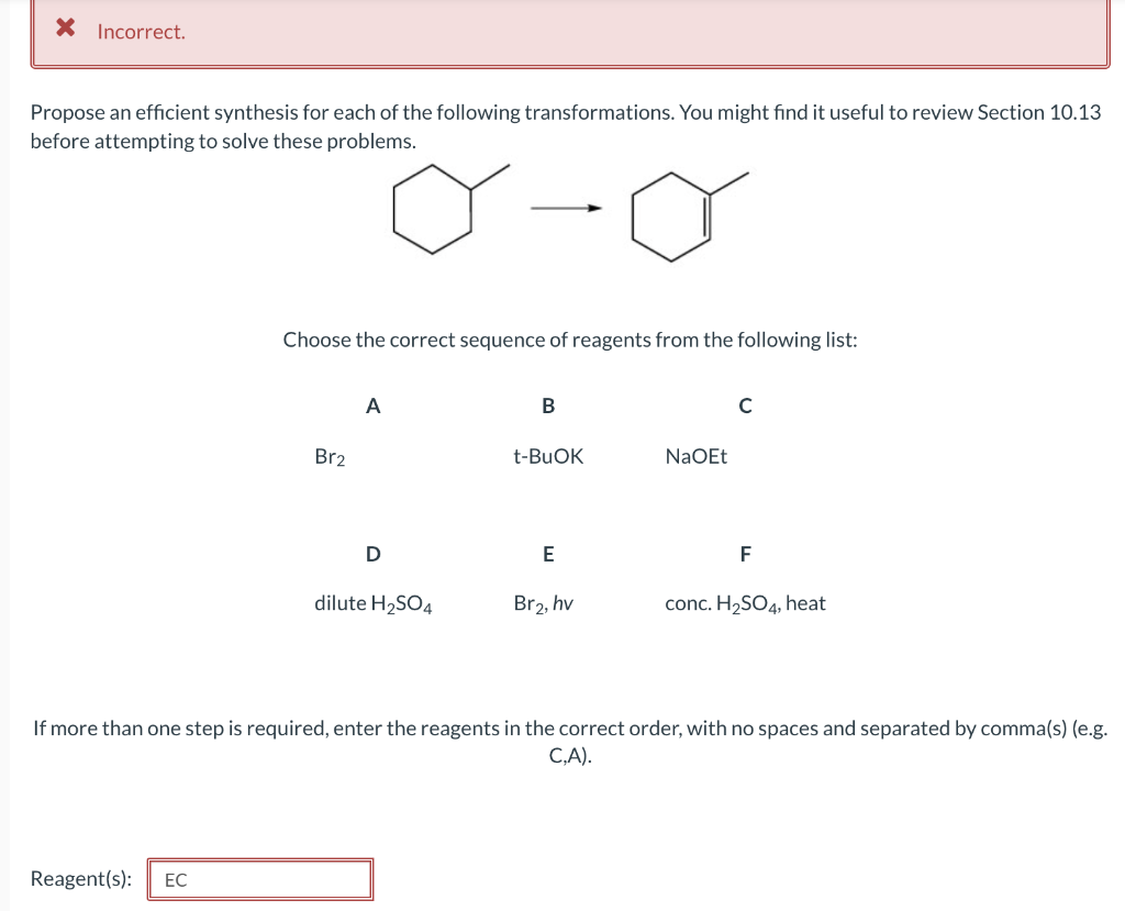 Solved X Incorrect. Propose an efficient synthesis for each | Chegg.com