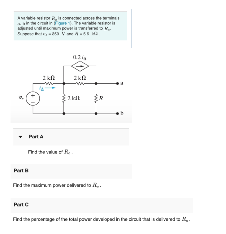 Solved A variable resistor R, is connected across the | Chegg.com
