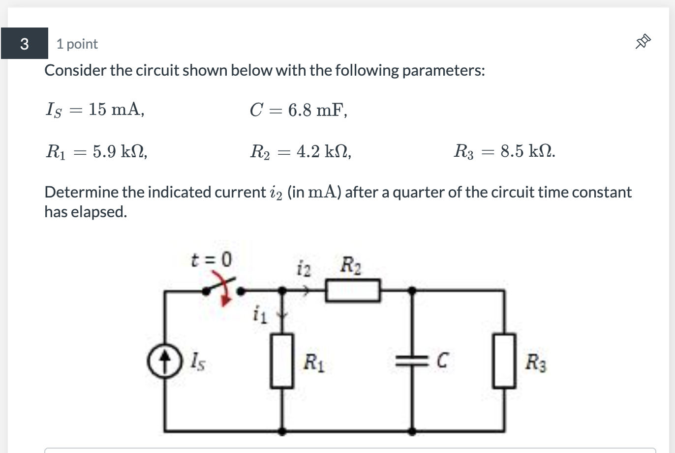 Solved Consider the circuit shown below with the following | Chegg.com