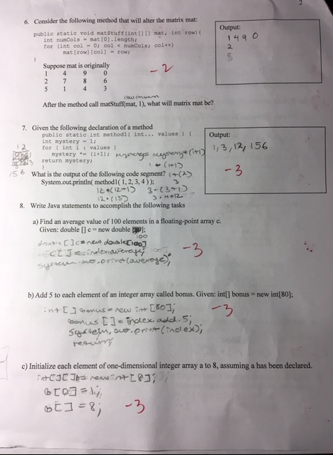 Solved Consider the following method that will alter the | Chegg.com