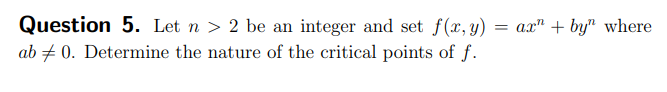Solved Question 5. Let n>2 be an integer and set | Chegg.com