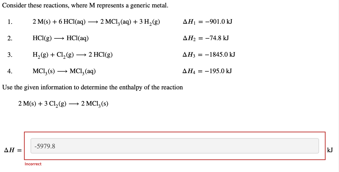 Solved Consider these reactions, where M represents a | Chegg.com