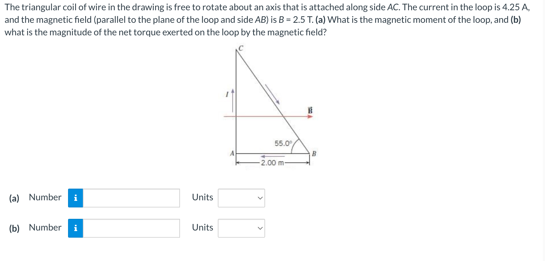 Solved The triangular coil of wire in the drawing is free to | Chegg.com