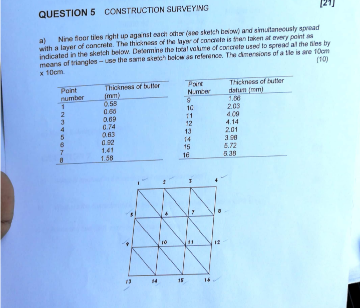 Solved a) Nine floor tiles right up against each other (see | Chegg.com