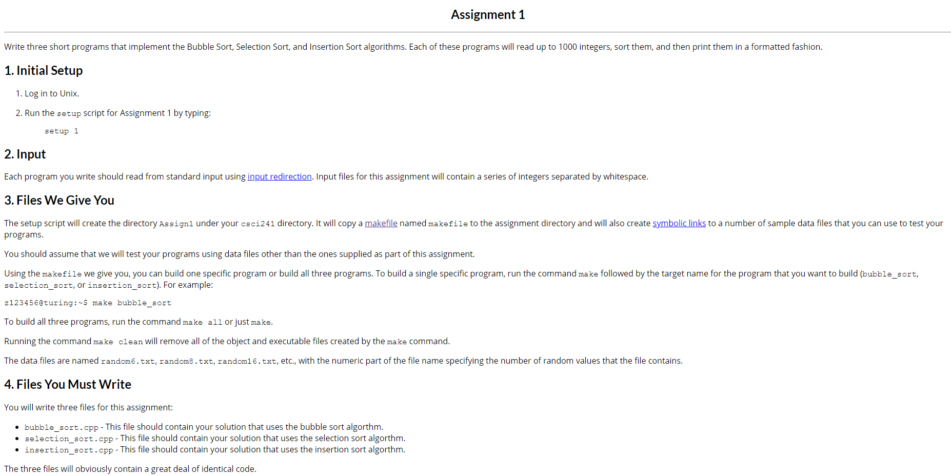 Solved Assignment 1 Write three short programs that | Chegg.com
