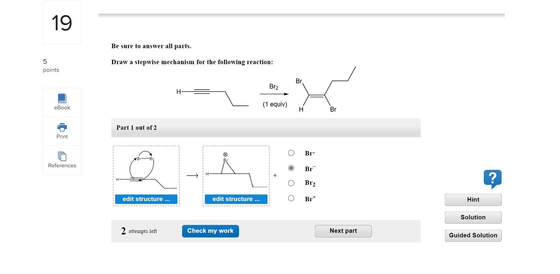 Solved Be sure to answer all parts. Draw a stepwise | Chegg.com