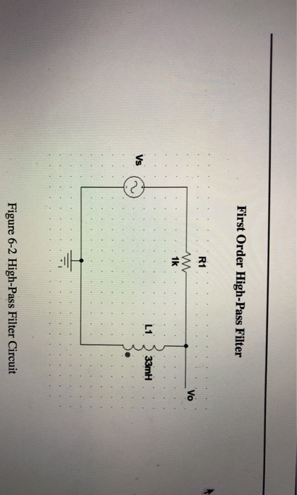 Solved Exercise 64 First Order Passive High-Pass Filter | Chegg.com Solved Exercise 64 First Order Passive High-Pass Filter | Chegg.com