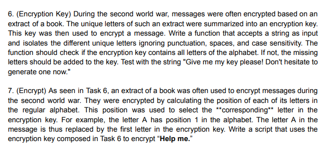 Solved 6. (Encryption Key) During the second world war, | Chegg.com