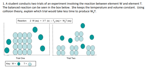 Solved 1. A student conducts two trials of an experiment | Chegg.com