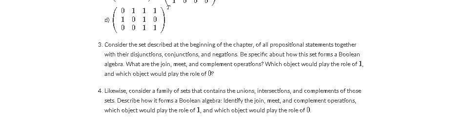 Solved 14. Boolean matrices 1. Given these matrices, answer | Chegg.com