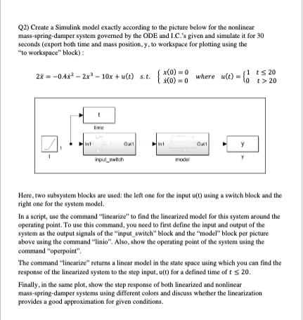 Q2) Create a Simulink model exactly according to the | Chegg.com