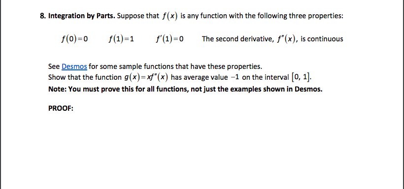 Solved Integration by Parts. Suppose that f (x) is any | Chegg.com