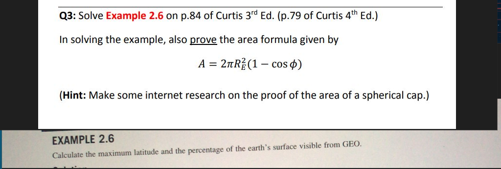 Solved Q3: Solve Example 2.6 on p.84 of Curtis 3rd Ed. | Chegg.com