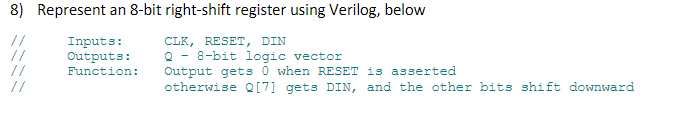 Solved 8) Represent an 8-bit right-shift register using | Chegg.com