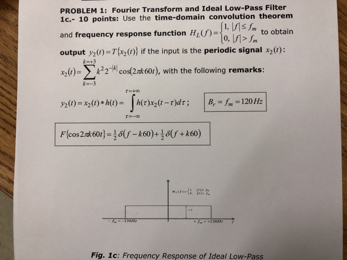 Solved PROBLEM 1: Transfer Function and Frequency Response | Chegg.com