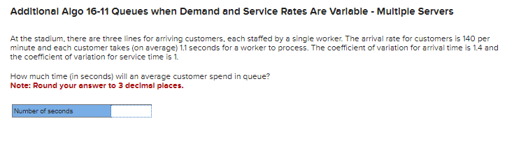 Solved Additional Algo 16-11 Queues when Demand and Service | Chegg.com