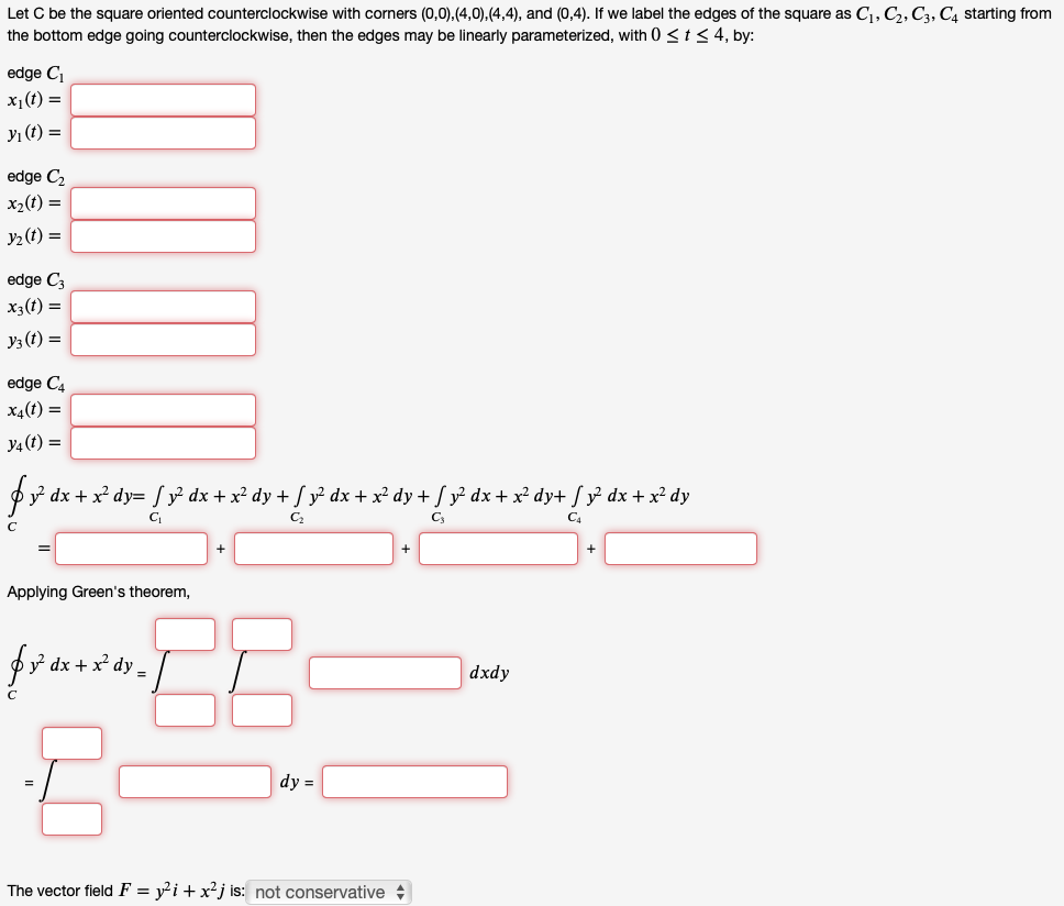Solved Let C be the square oriented counterclockwise with | Chegg.com