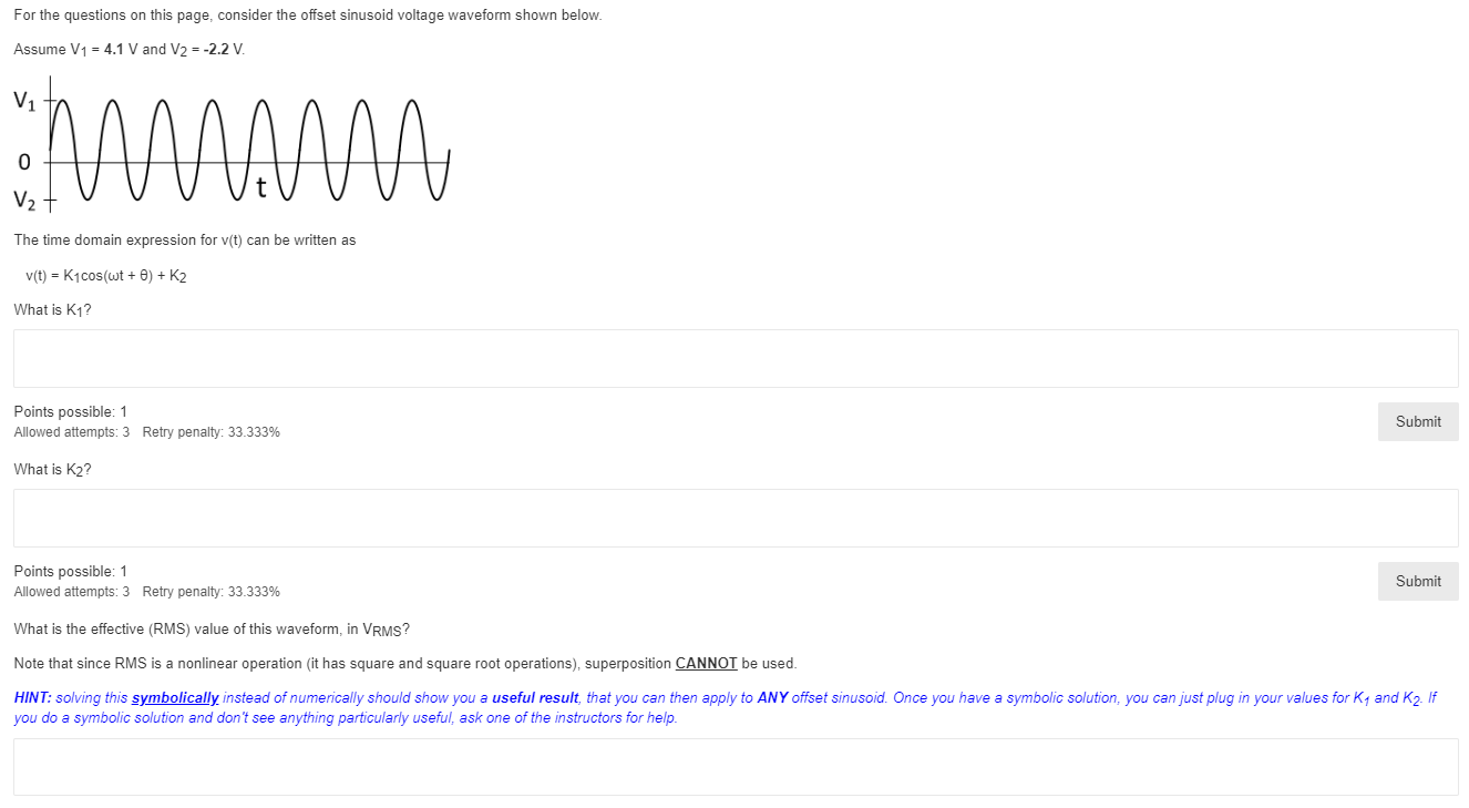 Solved For the questions on this page, consider the offset | Chegg.com