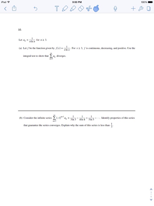 Solved Let a_n = 1/n ln n for n greaterthanorequalto 3 (a) | Chegg.com