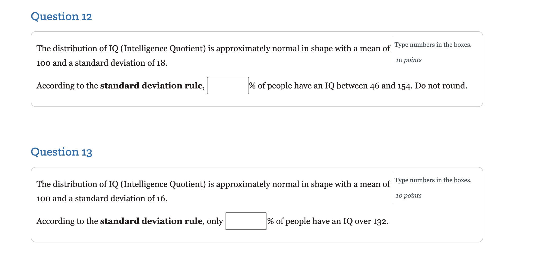 Solved The distribution of IQ (Intelligence Quotient) is | Chegg.com