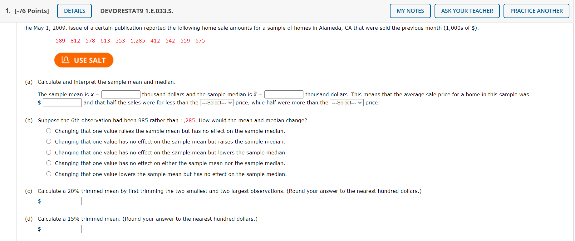 Solved 1 [ 16 Points] Details Devorestat9 1 E 033 S My