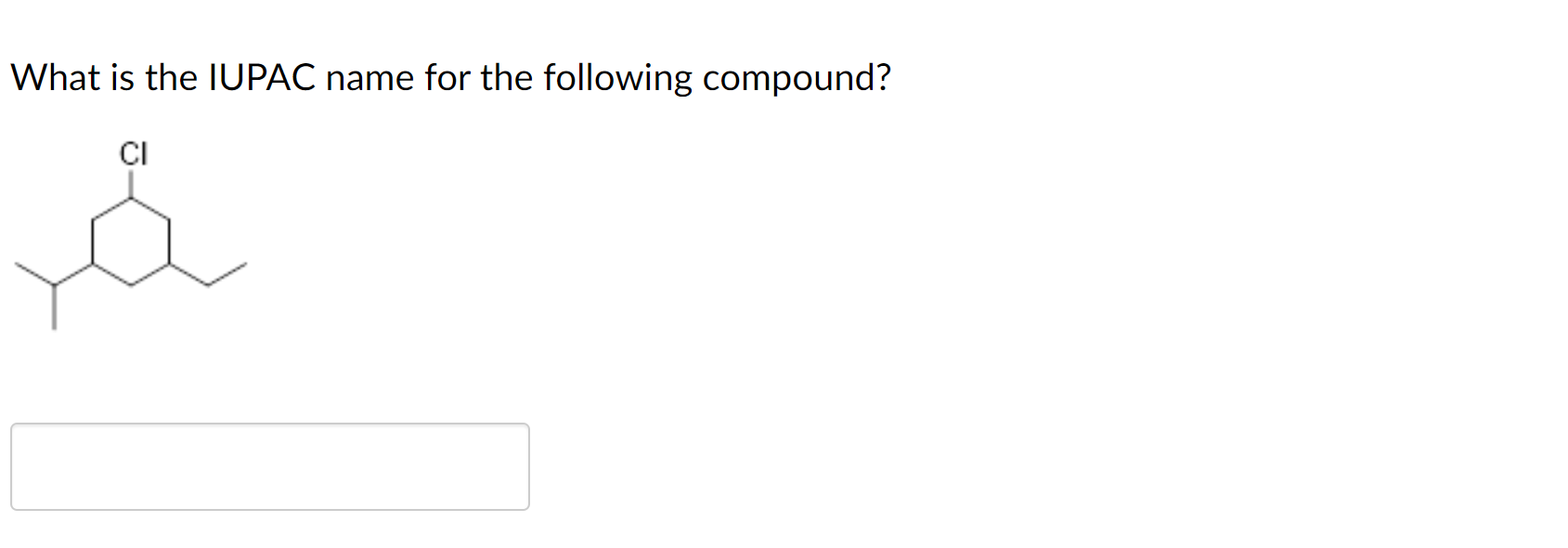 Solved What is the IUPAC name for the following compound? CI | Chegg.com