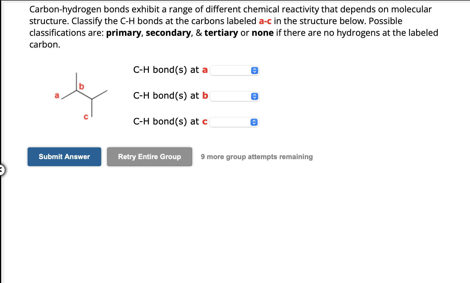 Solved Carbon-hydrogen bonds exhibit a range of different | Chegg.com