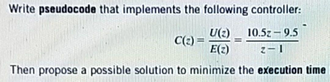 Solved Write pseudocode that implements the following | Chegg.com