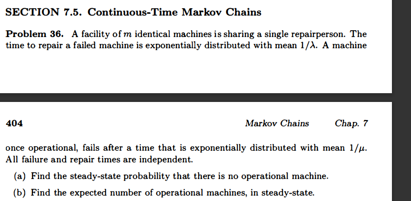 Solved Section 7 5 Continuous Time Markov Chains Problem