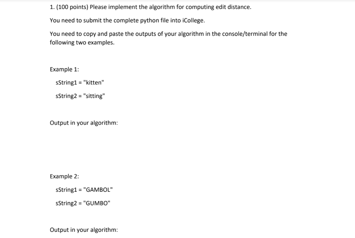 Solved 1. (100 points) Please implement the algorithm for | Chegg.com