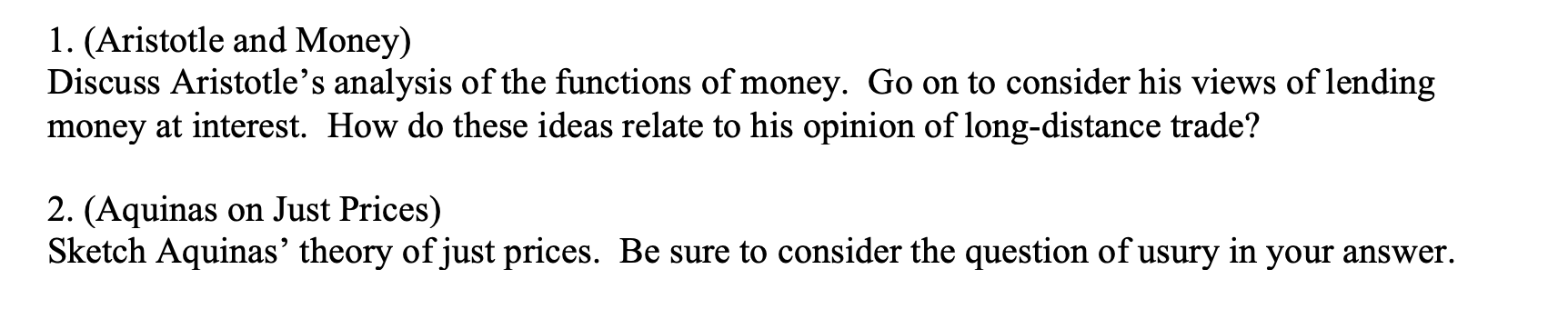 Solved 1. (Aristotle and Money) Discuss Aristotle's analysis | Chegg.com