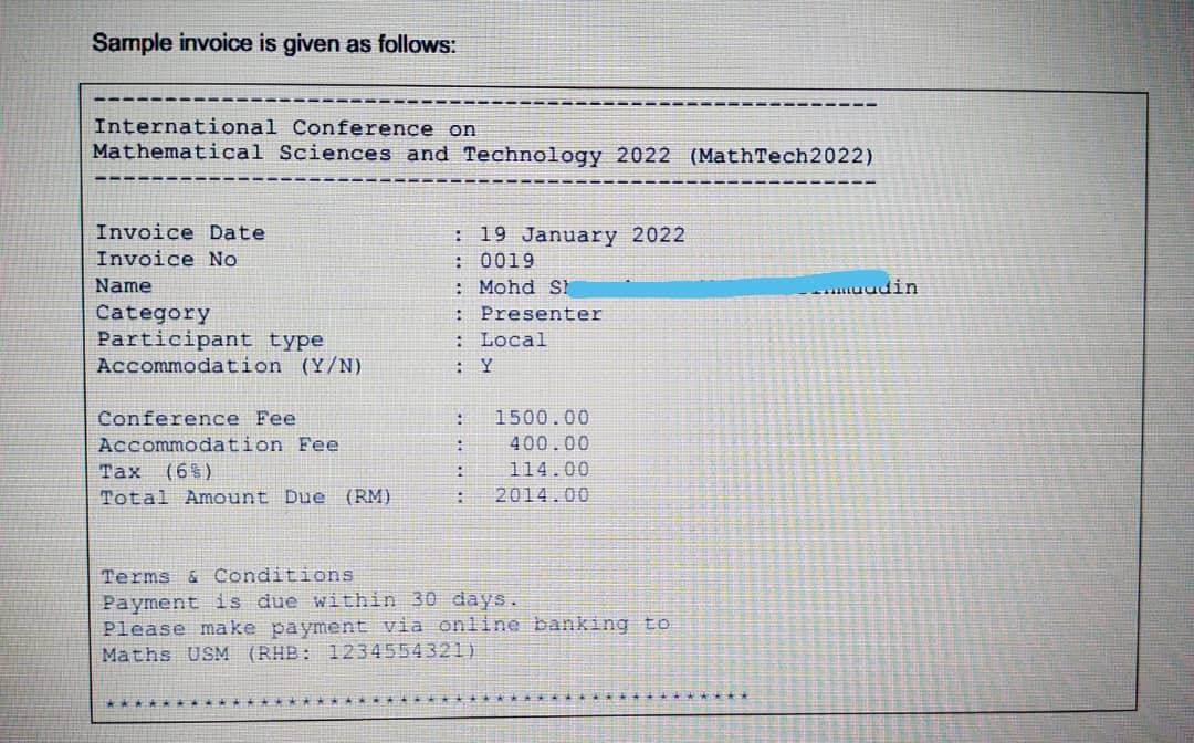 Solved The details of fees for participation in the | Chegg.com