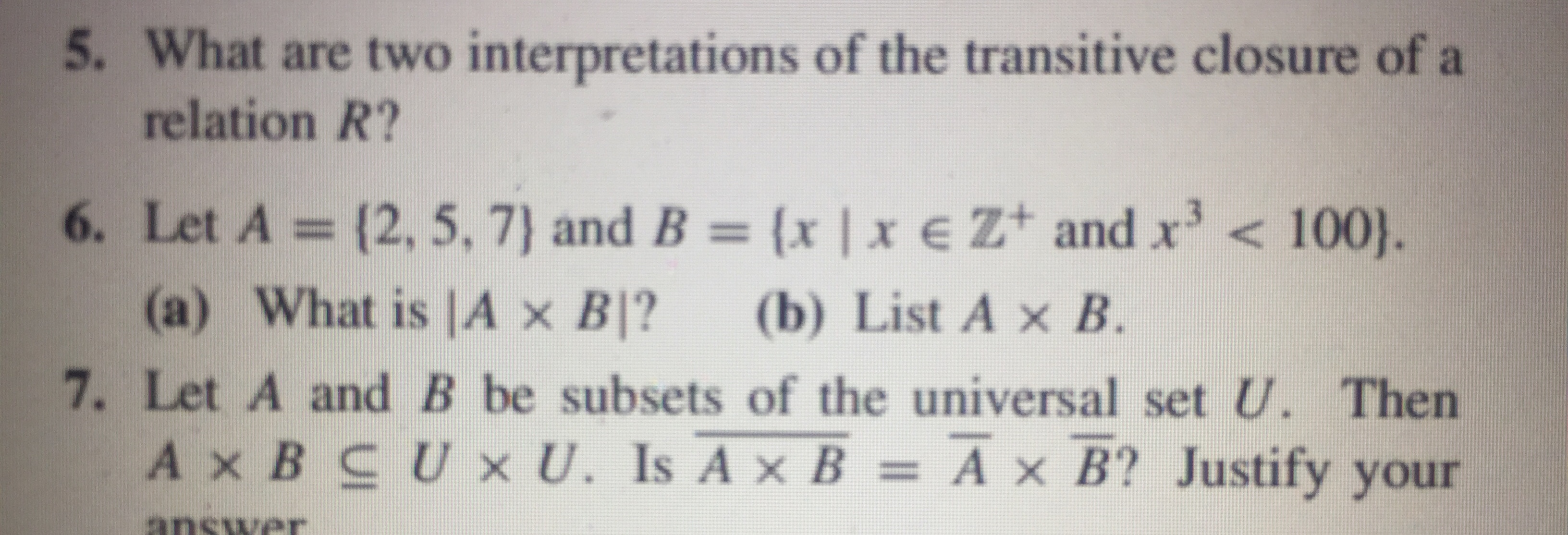 Solved What are two interpretations of the transitive | Chegg.com