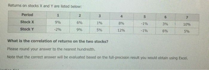 Solved Returns on stocks X and Y are listed below: Period | Chegg.com