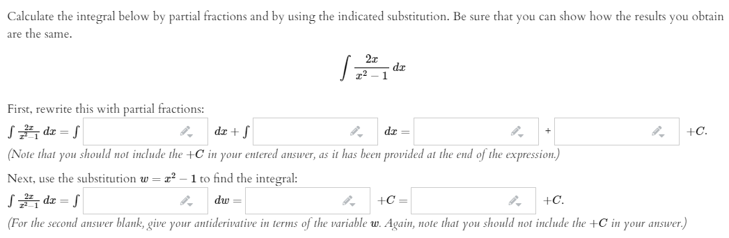 Solved Calculate the integral below by partial fractions and | Chegg.com
